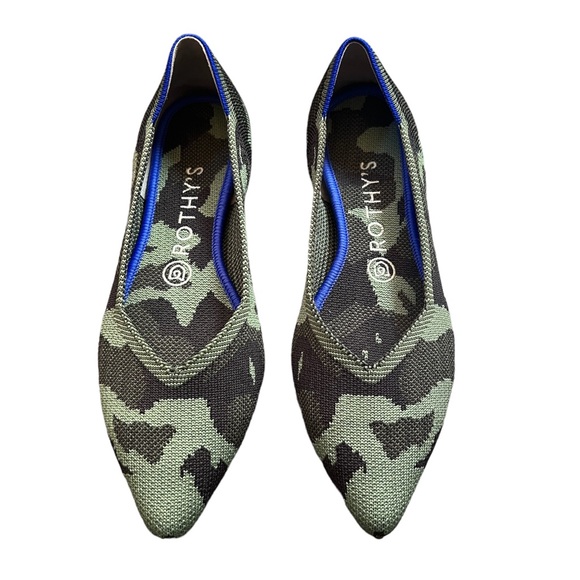 Rothy's | Shoes | Rothys Pointed Toe Green Camo | Poshmark